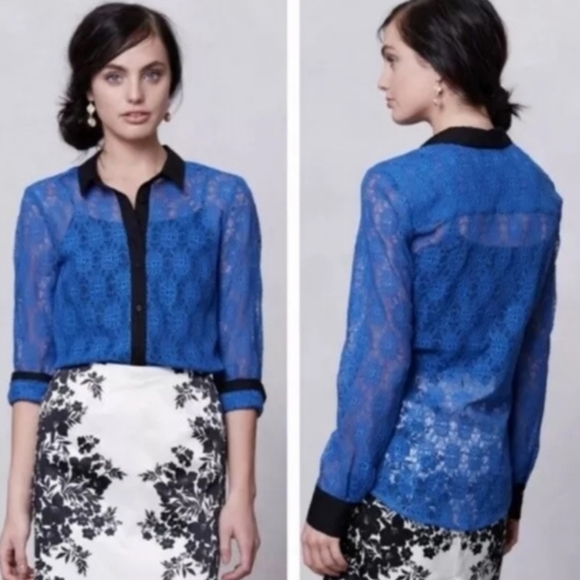 Anthropologie | Tops | Vanessa Virginia Gemma Lace Top | Poshmark